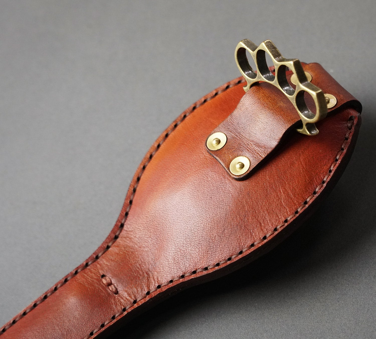 Leather Slap-Jack v1 (Brass Mini-Knuckles DEFCON) 012 | Dead Tyrant Society Leather Slap-Jack v1 (Brass Mini-Knuckles DEFCON) 012 | Dead Tyrant Society