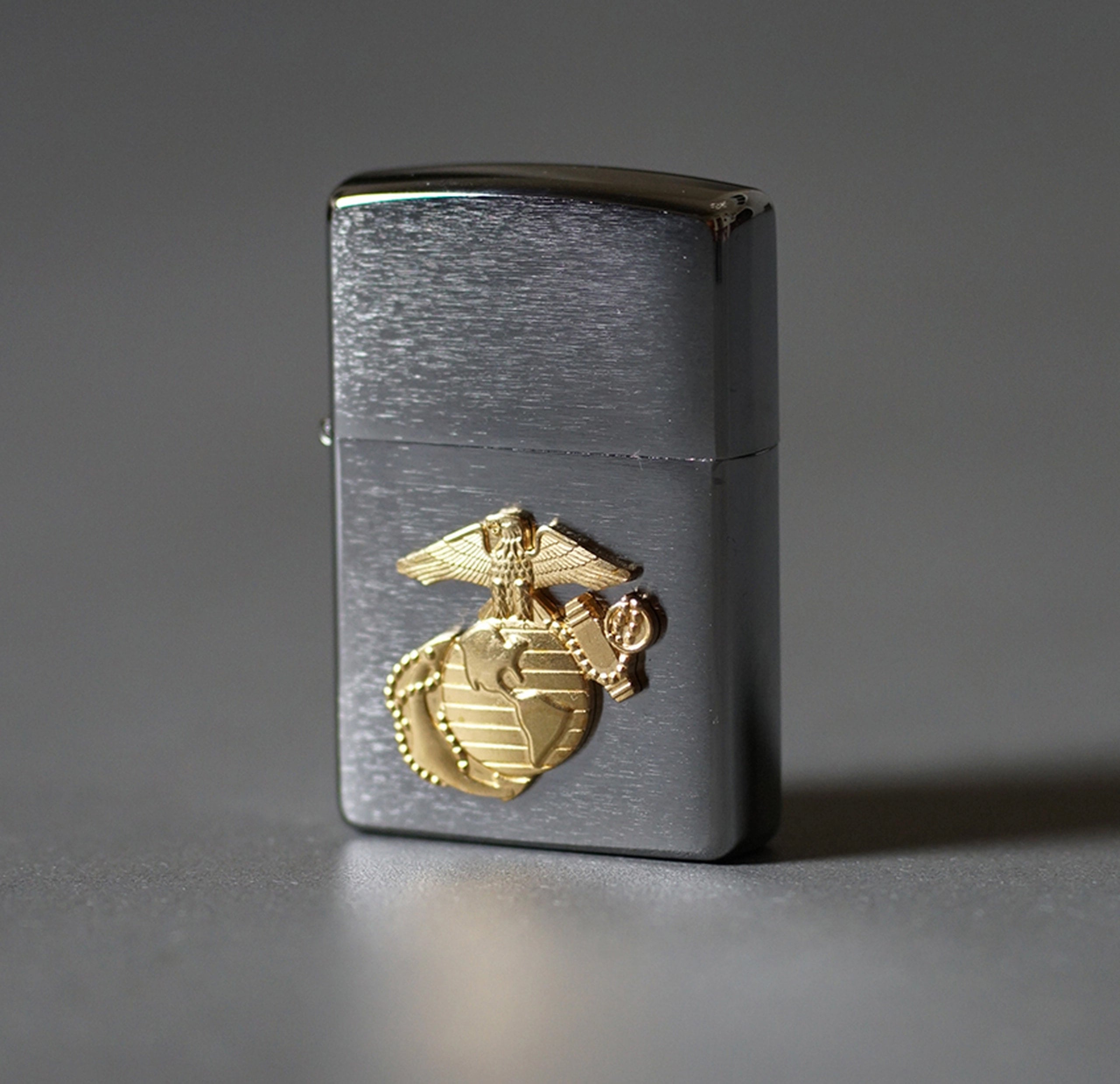 USMC (Chrome and Gold Emblem) Zippo | Dead Tyrant Society